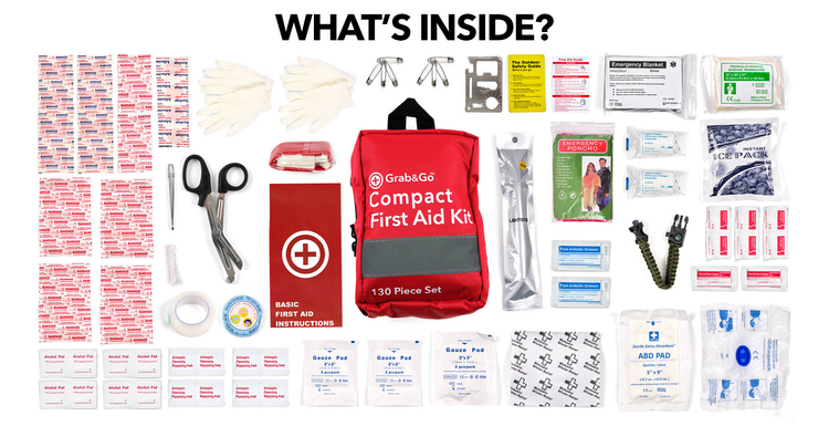 COMPACT 130 PIECE FIRST AID KIT – Grab & Go NZ Ltd