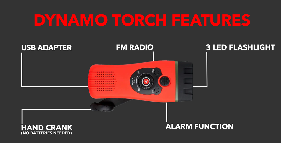 4-IN-1 DYNAMO TORCH – Grab & Go NZ Ltd